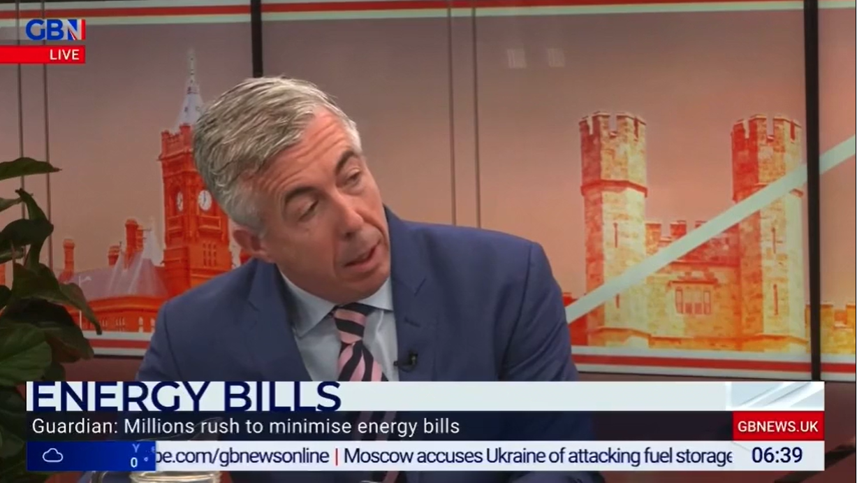 PLMR's Kevin Craig on GB News discussing the rise in UK energy bills - PLMR
