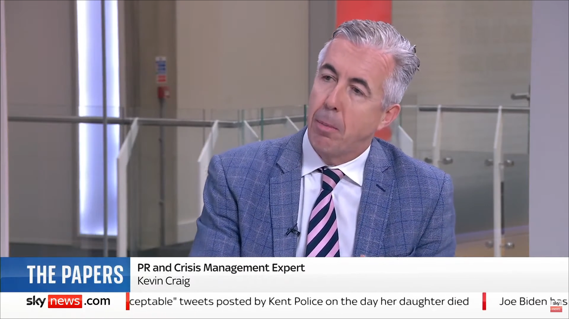 PLMR's CEO Kevin Craig reviewing The Papers on Sky News - PLMR