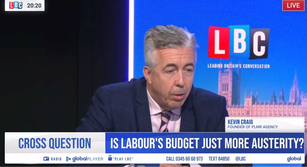 PLMR CEO Kevin Craig on LBC's "Cross Questions with Iain Dale"
